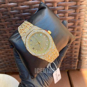 Accessories | Iced Bling Out Gold White Gold Plated Hip Hop Luxury Gift ...